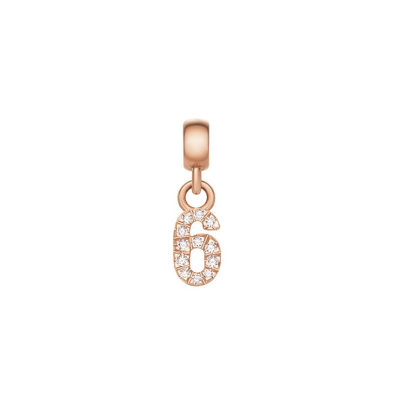 Daniel Wellington Crystal Number 6 Charm Rose Gold – Brand Avenue Watch ...